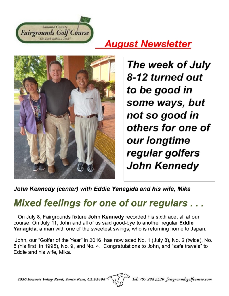 Course News - Fairgrounds Golf Course in Santa Rosa, CA